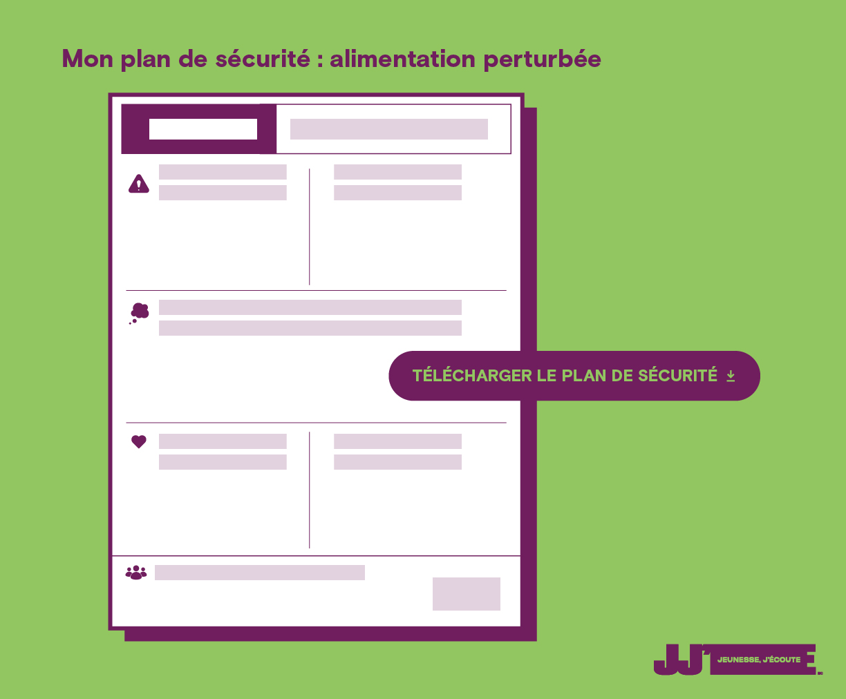 Plan de sécurité : l’alimentation perturbée - Jeunesse, J'écoute